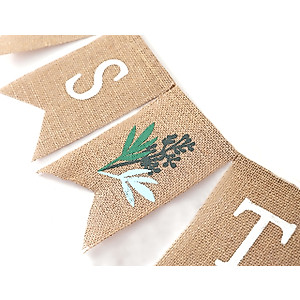 Miss to Mrs Burlap Banner - Greenery Bridal Shower Decorations, Greenery Shower Banner, Rustic Bridal Shower Decor, Miss to Mrs Banner Sign, Best Party Supplies