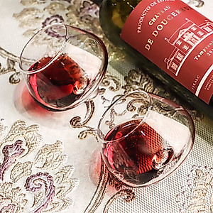 Spinning Whiskey Glasses Set of 2, Unique Rotatable Crystal Rock Whiskey Tasting Glass, Cool Whiskey Tumbler