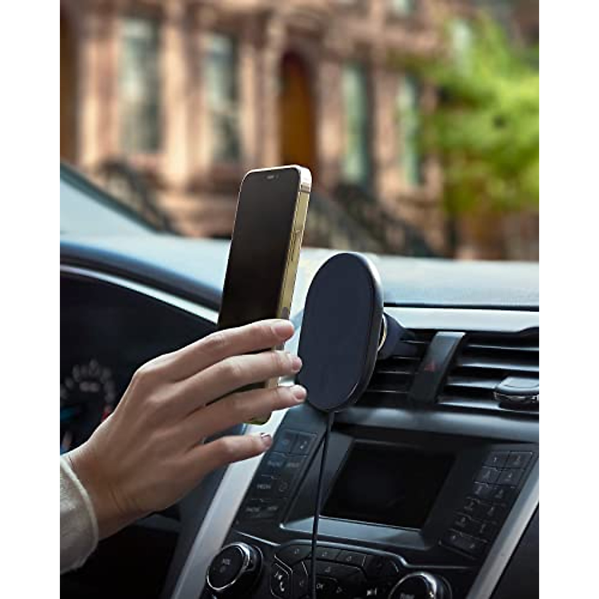 iOttie Velox Magnetic Wireless Charging Air Vent Car Mount. Compatible with MagSafe iPhones, including iPhone 12/13, iPhone 14, iPhone 12/13/14 Pro/Pro Max, 12/13 mini/14 Plus (Power Supply Included)