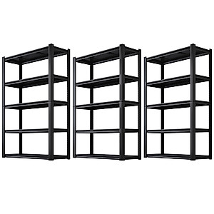 REIBII Garage Storage Shelves Heavy Duty Garage Shelving 72" Adjustable Metal Shelves for Storage 5-Tier Garage Shelves Heavy Duty 2500LBS Basement Kitchen Pantry Shelving Utility Shelves, 3 Pack