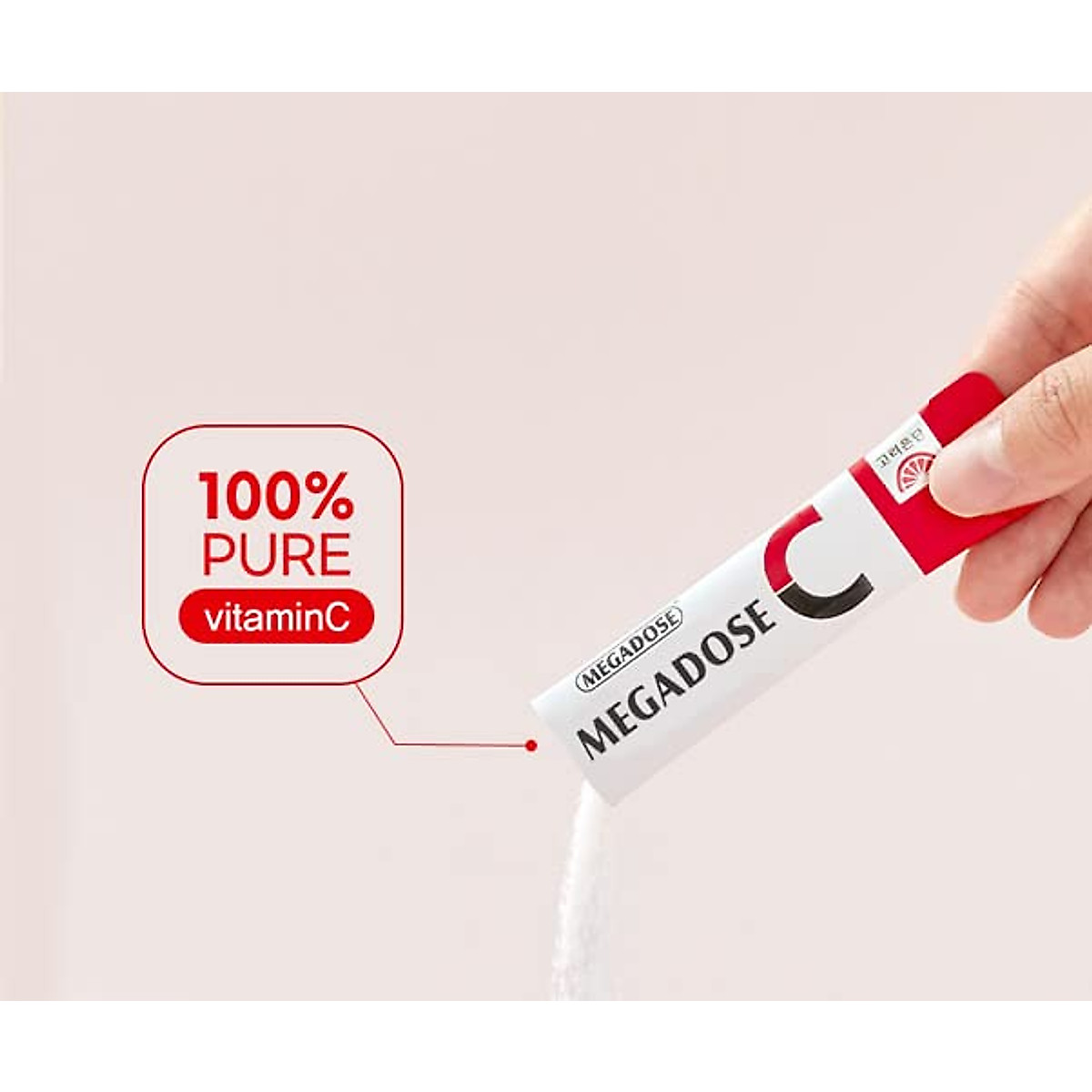 Megadose Vitamin C Powder 3000mg. 100 Count Single Serve Sticks. Pure High-Potency Immune Support No Additives No Artificial Ingredients. Fast Absorption, Antioxidant, Anti-Inflammatory, Non-GMO