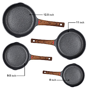 Vinchef Nonstick Frying Pan Anti Scratch,9.5 Inch Skillet Cast Aluminum Cookware, Induction Compatible