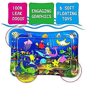 SUNSHINE-MALL Inflatable Tummy Premium Water mat Baby and Toddlers is The Perfect Fun time Play Activity Center Your Baby's Stimulation Growth (70 x 50 cm)