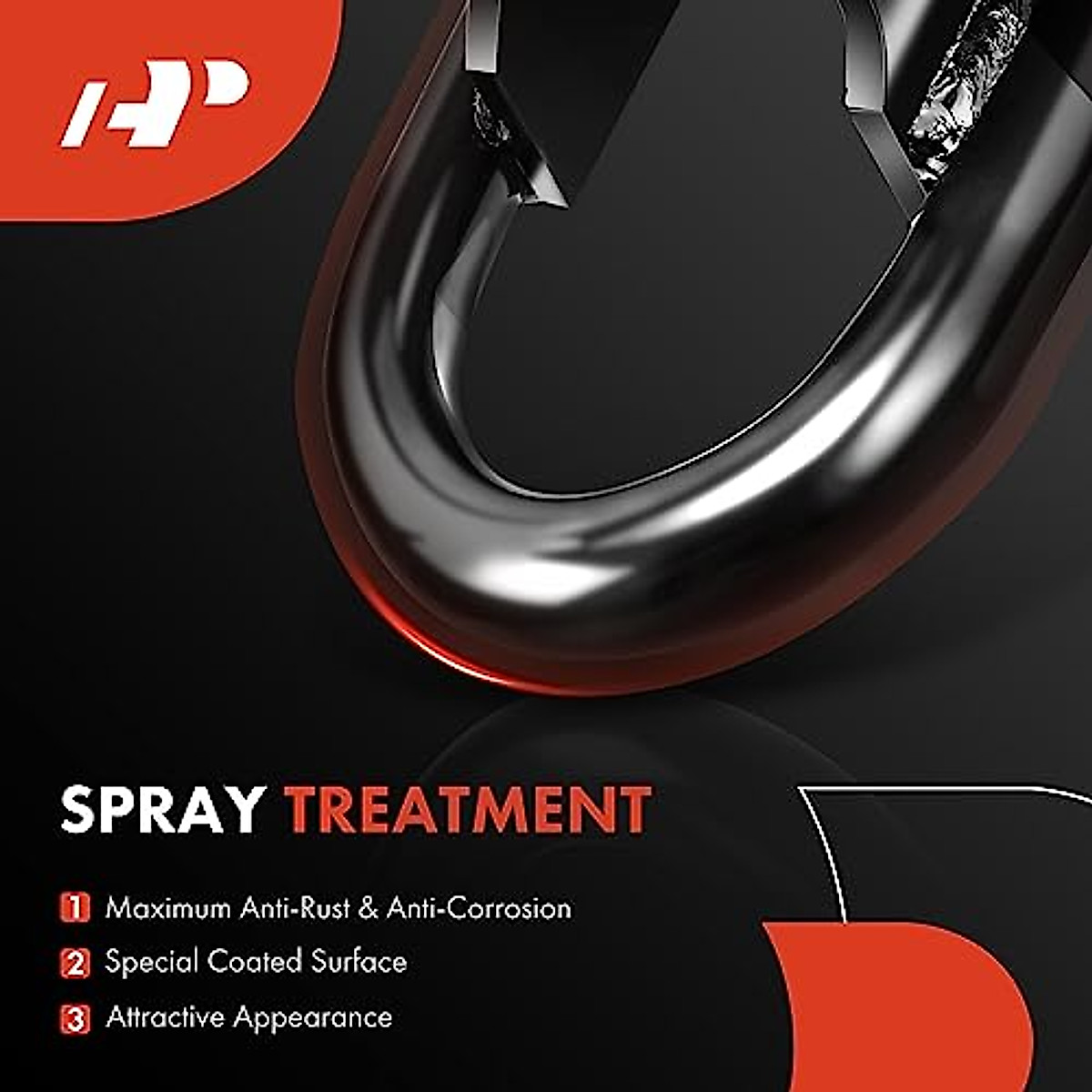 A-Premium Pair (2) Front Tow Hooks Heavy Duty D-Ring with Hardware Compatible with Ford F-150 F150 2009-2021 Pickup, Front Left and Right, Replace# FL3Z17A954C