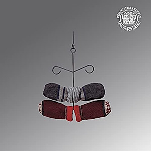 Renovators Supply Manufacturing Glove Dryer 17.5 in. Black Wrought Iron Glove Drying Rack for Hats, Gloves, Mittens, Caps, Socks