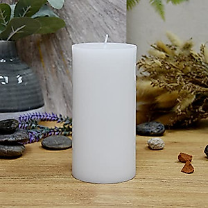 Zest Candle Pillar Candle, 3 by 6-Inch, White