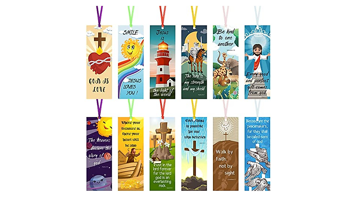 100 Inspirational Christian Bookmarks - Bible Verse Gifts