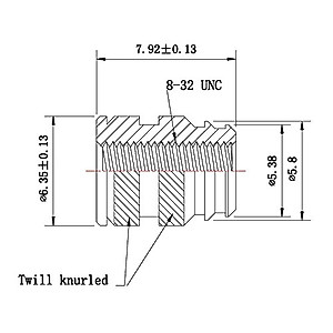 [initeq] #8-32 Threaded Heat Set Inserts for 3D Printing (100, Long)