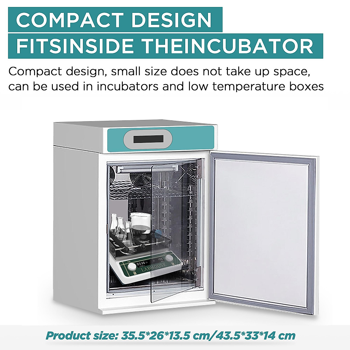 LABHOUSE Lab Digital Orbital Shaker Mixer | 9.85"x9.85" Plate Size Adjustable Speed 40-200RPM Capacity 2KGS | Timed and Continuous Modes Rotator Shaker for Laboratory