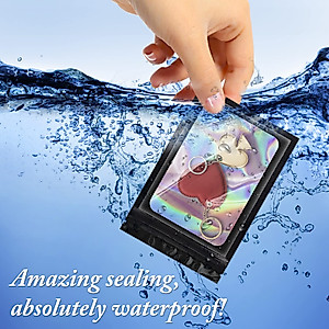 100 Pieces Smell Proof Mylar Bags, Holographic Packaging Bags, Resealable Odor Foil Pouch Zipper Bags with Clear Window for Food Storage and Lipgloss, Jewelry Lash (Black, 2.4 x 3.9 Inch)