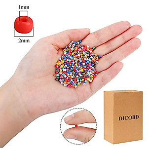 DICOBD 31200pcs 2mm Small Glass Seed Beads, 24 Color Craft Beads for Bracelets Jewelry Making and Crafts, with a Storage Box