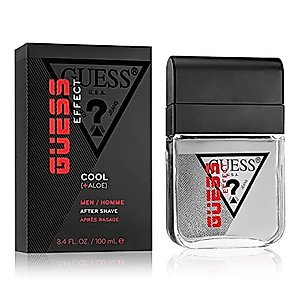 GUESS Effect Grooming COOL After Shave with Aloe Vera for Men, 3.4 Fl Oz