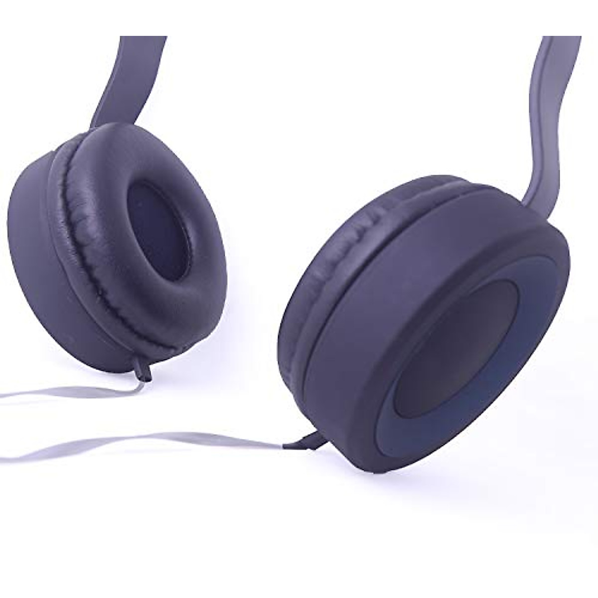 Over-Ear Headphones Wired with Microphone, Leather Earphones, HiFi Deep Bass and Flexible Headbands for iPhone, Android, Tablets and Notebooks (X-Large)