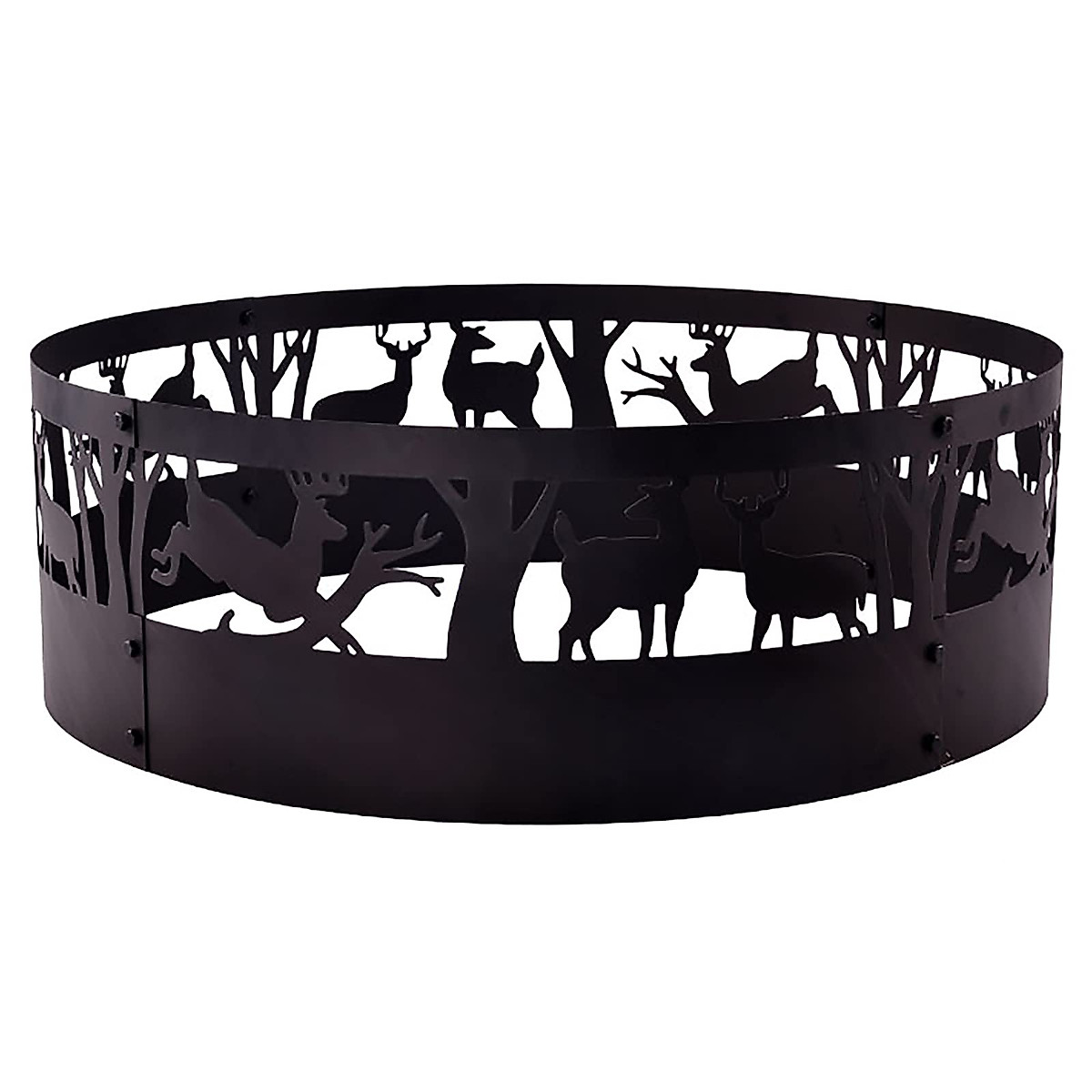 Kapler Fire Ring, Fire Pit Ring for Outdoors, Heavy Duty Firepit Ring 32inch, Hexagon Fire Rings for Camping Patio Backyard Picnic Bonfire Beach