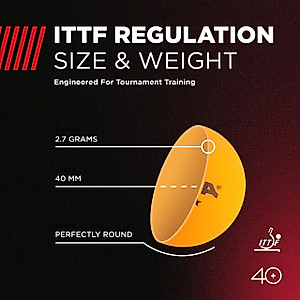 STIGA Tournament-Quality 3-Star Ping Pong Balls – Official Size and 40mm Weight – Ultimate Durability and High-Performance Table Tennis Balls – 6 Pack (Orange) - for Indoor/Outdoor Ping Pong Tables