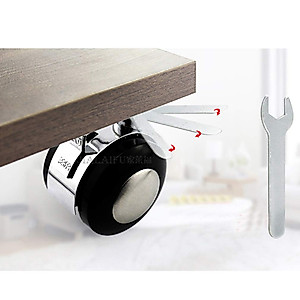 4X Caster Wheels,Alloy Material Swivel Caster Wheels,Furniture Casters1.5"/2"Replacement Casters,Threaded Rod M8*15mm,with Mounting Screw Wrench