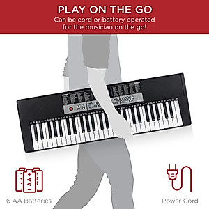 Best Choice Products 54-Key Electronic Keyboard Piano Portable Beginner Electric Keyboard Complete Set w/LCD Screen, Power Adapter, Teaching Modes, Music Sheet Stand, Built in Speakers