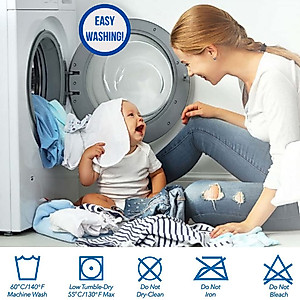 Bamboo Mattress Protector with Zipper - 100% Waterproof King Size Cooling Mattress Cover - Ultra Soft Jacquard Fabric Breathable Noiseless Mattress Pad Cover - Zippered Mattress Encasements