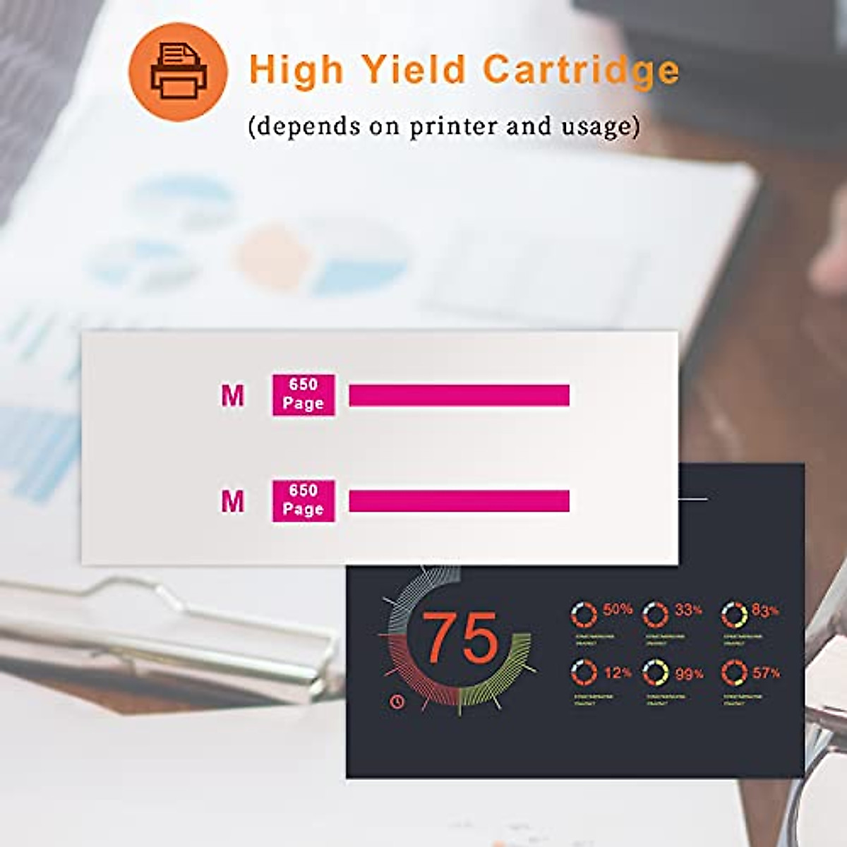 Run Star 2 Pack 410XL Magenta Remanufactured Ink Cartridge Replacement for Epson 410XL T410XL use for Epson Expression XP-530 XP-630 XP-635 XP-640 XP-830 XP-7100 Printer (2 Magenta)