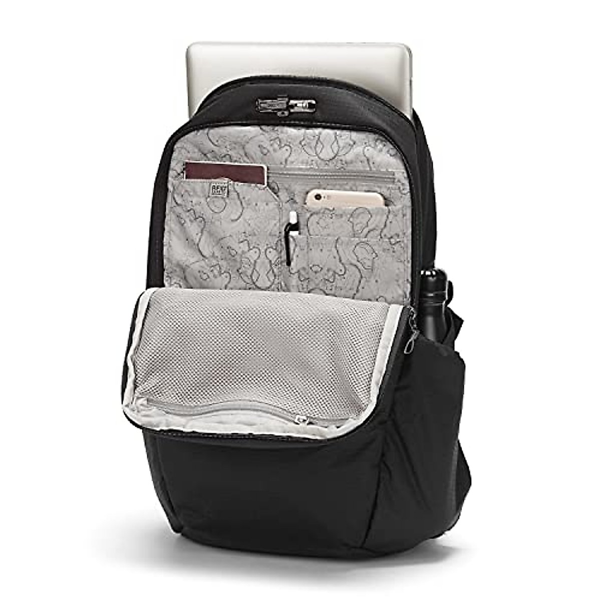 PacSafe Vibe 25 Anti Theft Travel Pack Jet Black Casual Daypack, Jet Black