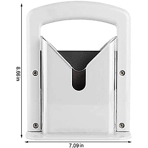 Cheer Collection Guillotine Style Bagel Slicer with Safety Shield - Sharp Serrated Stainless Steel Blade for Cutting Bagels - Fits Bagels up to 2" Thick and 4.5" Diameter