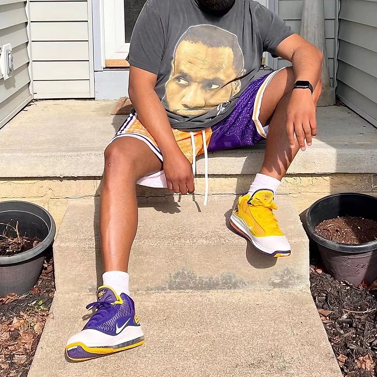 BOOMLEMON Men's Basketball Shorts Workout Athletic Paisley Shorts Mesh Print Running Short Pants(Patchwork Purple XS)