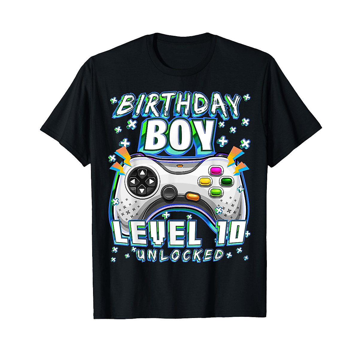 Level 10 Unlocked Video Game 10th Birthday Gamer Boys T-Shirt