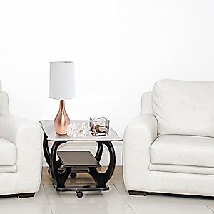 Simple Designs LT3303-RGD, Rose Gold 1 Light Tear Drop Table Lamp