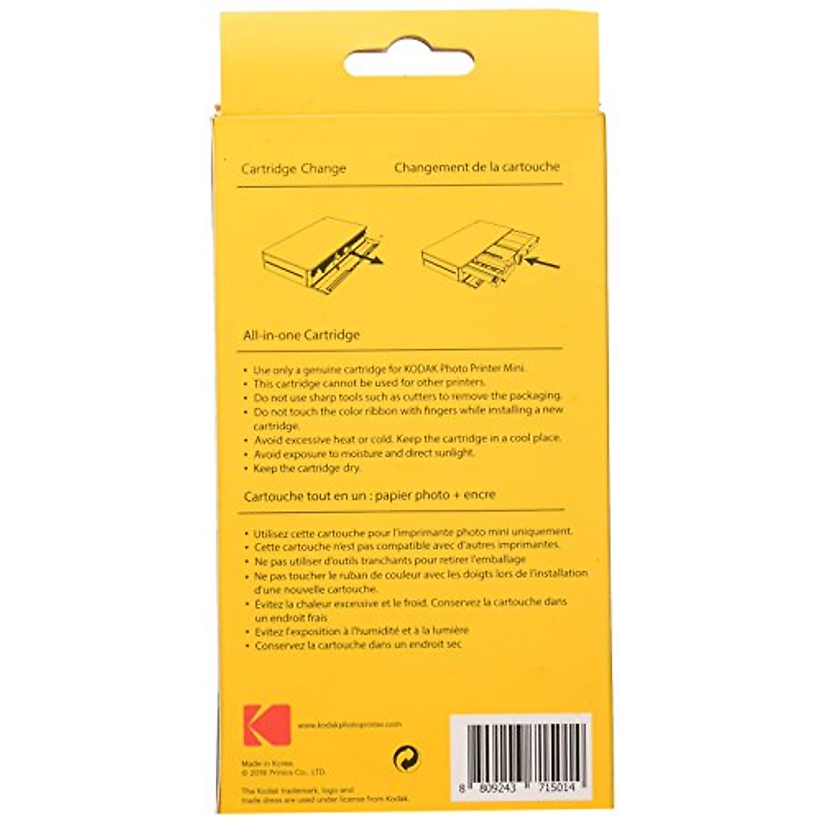 Kodak Mini Photo Printer Cartridge PMC - All-in-One Paper & Color Ink Cartridge Refill - 30 Pack (Compatible ONLY with Original MINI Printer, NOT Mini2, Mini Shot)