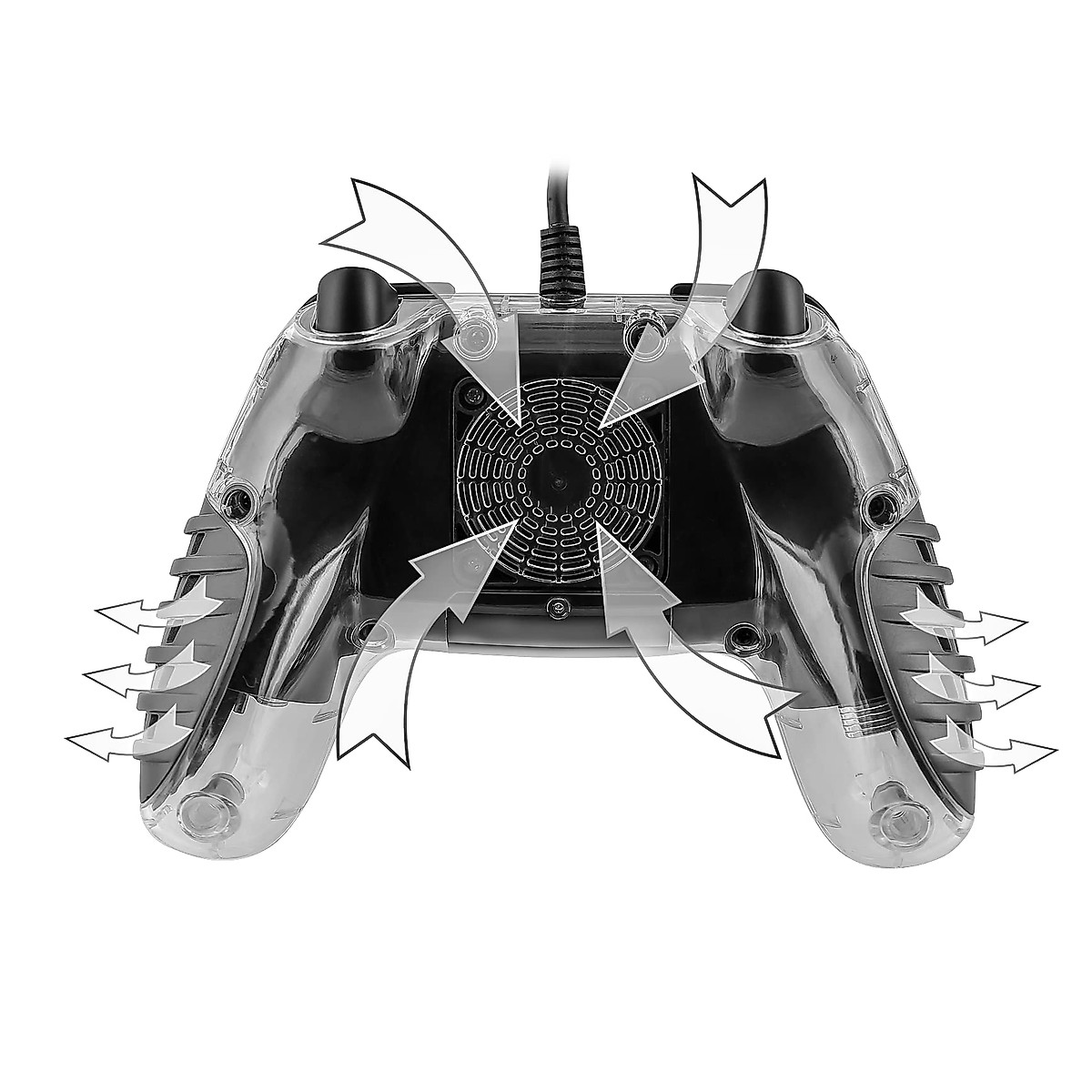 Nyko Air Glow - LED Fan-Cooled Wired Controller for Switch - LED Light Show and Hand Cooling Fan - Wired 10Ft Cable - Nintendo Switch