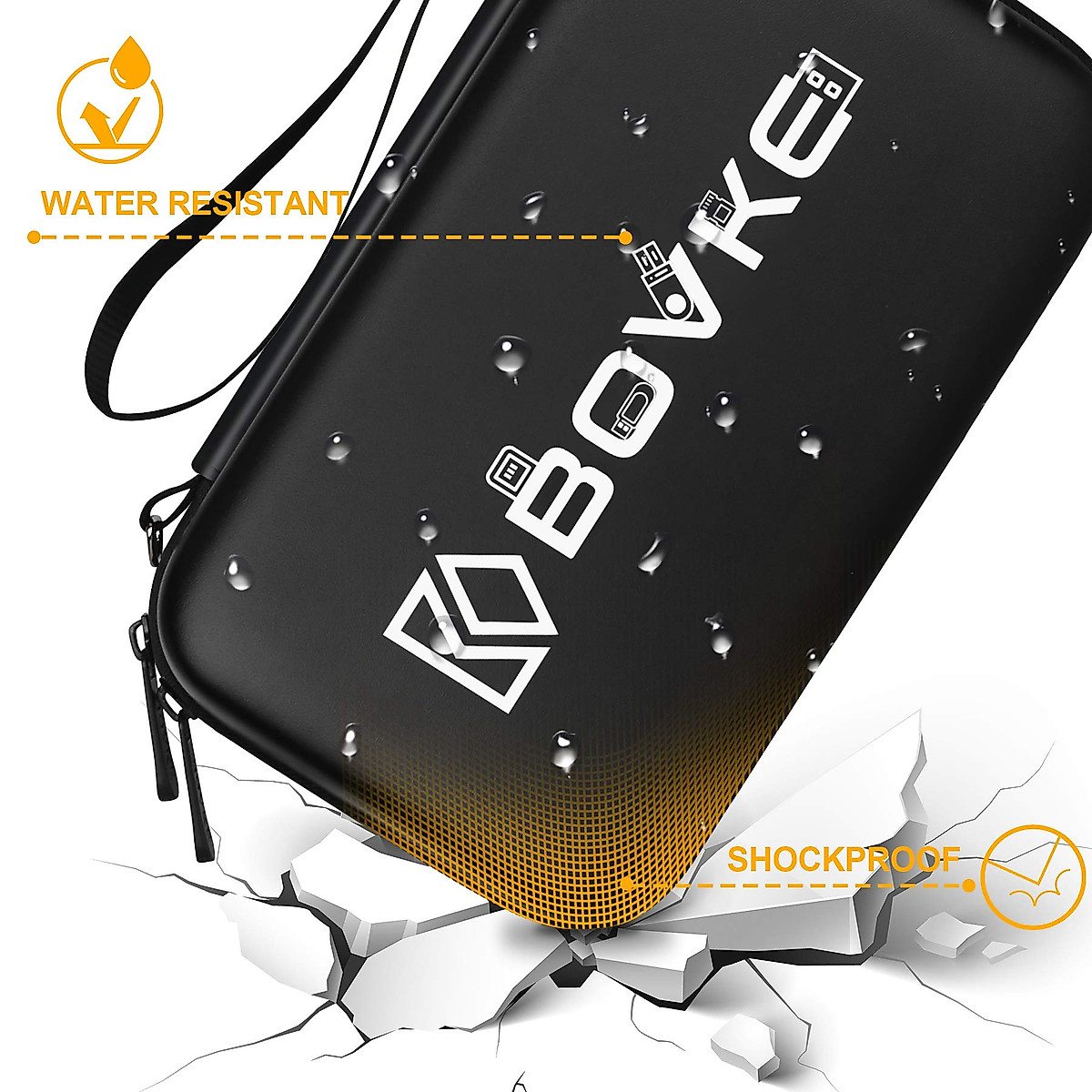 BOVKE Flash Drive Case SD Card Holder 48 Slots USB Storage Case Thumb Drive Memory Card SDXC SDHC Card Organizer for SanDisk Samsung SamData Netac PNY YubiKey TOPESEL USB Stick Flash Drives, Black