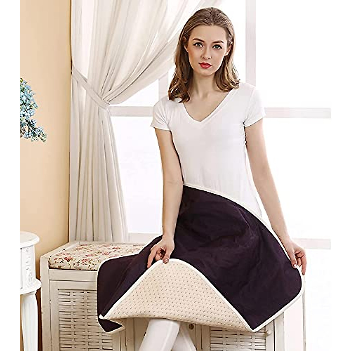 Wzglod 5G Anti-Radiation Pregnant Blanket Radiation Protection Cotton Blanket Maternity Baby EMF Shield Shield Soft and Breathable,A