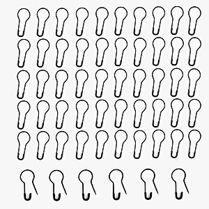 Transun Moo 500Pcs Black Safety Pins 0.8" Metal Bulb Pins Gourd Pin Clothing Tag Pins Calabash Pin for DIY Craft, Home Accessories