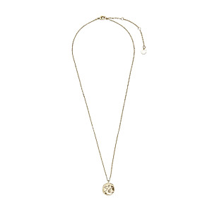 Pura Vida 18" Gold Plated Crystal Wave Coin Necklace - Handmade Statement Necklace with Czech Crystal - Gold Necklace for Women, Long Necklaces, Boho Jewelry for Women - 3" Extender