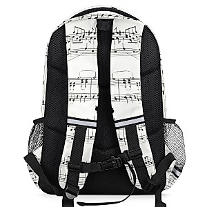 YoCosy Cute Black Cat Animal Music Note Backpack School Bookbag Laptop Purse Casual Daypack for Teen Girls Women Boys Men College Travel