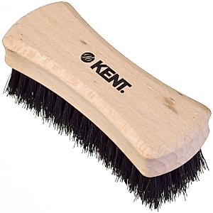 Kent BRD6 Small Travel Men's Beard and Mustache Brush, Natural Boar Bristle for Flawless Shaping and Grooming. Ergonomic Grip Wood Handle. Dry or Wet Beard, Distributes Oils and Balms. Made in England
