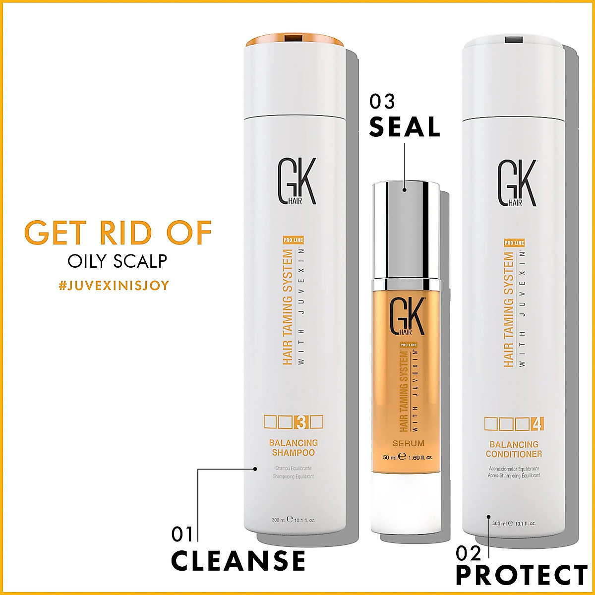 GK HAIR Global Keratin Balancing Shampoo 10.1 Fl Oz For Dry Damaged Oily Greasy & Color Treated Hair, Restores pH Levels, Sulfate-Paraben Free Daily Conditioning Deep Cleanser & Impurities Remover