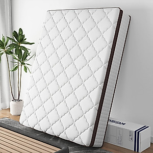 Kescas Full Mattress, 10 Inch Hybrid Mattress with Memory Foam & Heavier Coils, Ergonomic Design for Pressure Relief, Medium Firm Feel