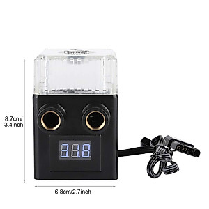 G1/4 Thread PC Water Cooling Pump With Temperature Display, 450L/H Integrated , Ceramic Bearing, Three phase Motor, Large 4P D port, Support PWM Automatic Temperature Control