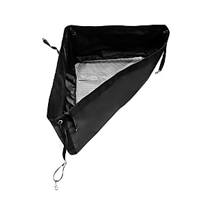QWORK Corner Hay Feeder Bags, 2 Pack Large Capacity Hay Bag for Horse, Reduces Waste, with Mesh Bottom and Snap Closure, for Horse Trailer Stalls, Black