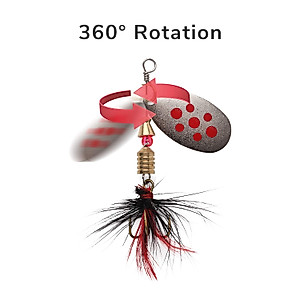 10pcs Fishing Lure Spinnerbait, Bass Trout Salmon Hard Metal Spinner Baits Kit with Tackle Boxes