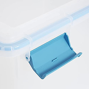 Sterilite 32 Quart Clear Plastic Stacking Storage Container Box with Latching Lid (4 Pack)