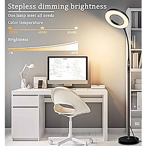 KS KINGSTAR Sofa Standing lamp Floor lamp Side Reading Lamps 3-Color Tall Standing Pole Light with Remote for Live Stream Learning and Reading Living Room,Bed Room,Home Office