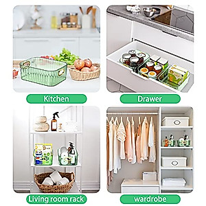 Txtsegose Clear Plastic Storage Bins,Bathroom Organizer and Kitchen Organization, Pantry Organization and Storage, Acrylic Organizers for Fridge, Freezer, BPA-Free Egg Organizer