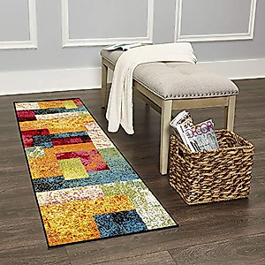 Home Dynamix Splash Scarlet Rug 1'9"x7'2" Ivory/Pink/Orange/Blue