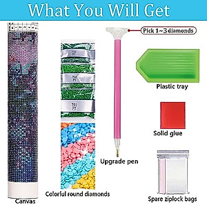 FOXKISS Landscape Diamond Art Painting Kits for Adults - Full Drill Diamond Dots Paintings for Beginners, Round 5D Paint with Diamonds Pictures Gem Art Painting Kits DIY Adult Crafts Kits