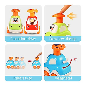 ALASOU Animal Car Baby Toys for 1 2 Year Old Boy|First Birthday Gifts for Toddler Toys Age 1-2|1 2 Year Old Boy Birthday Gift for Infant Toddlers