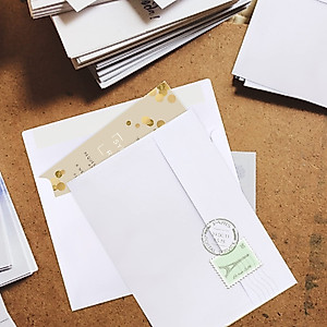 50 Packs 5x7 Envelopes, White A7 Envelopes, 5x7 Envelopes for Invitations, Printable Invitation Envelopes, Envelopes Self Seal for Weddings, Invitations, Photos, Postcards, Greeting Cards, Mailing