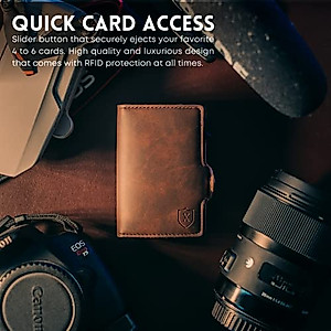 Xclusive Leather Slim Wallet with Smart Tracker | Utilitarian Smart Card Built-in 2 Year Battery & Minimalist Wallet with Money Clip | Blend of Luxury & Utility