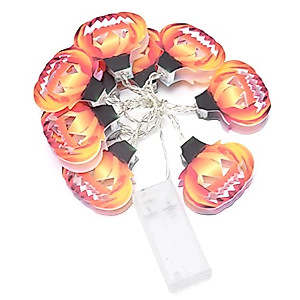 Light String, Simple Installation LED Pumpkin Light Battery Power Supply 10LED for Home for Courtyard for Garden